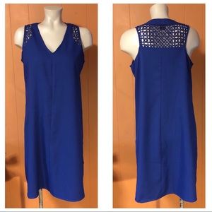 Grace Dresses | Dresses | Grace Dresses Blue Vneck Lace Shift Dress M ...